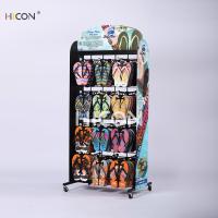 China 2-way Metal Floor Slipper Display Detachable Hooks Flip Flop Display Rack for sale