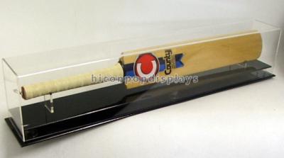 China Square Clear Acrylic Retail Display Cases Countertop Customized For Cricket Bat for sale
