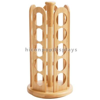 China Durable Tabletop Wooden Display Racks Custom 25 Bottles Candy / Spice Jar Rack for sale