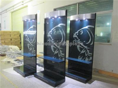China OEM / ODM Retail Store LED Lighting Advertising Display Stand With Metal Hooks for sale