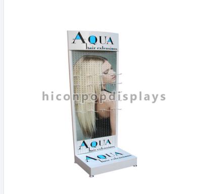 China Retail Store Advertising Floor Hair Display Stand For Hair Extension And Accessories for sale