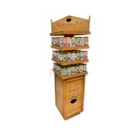 China Food Display Rack Merchandising 4-Tier Tea Bag Display Stand Movable for sale