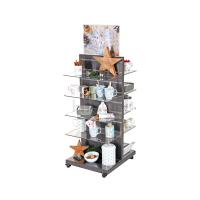 China Gift Shop Slatwall Display Stands Christmas Ornament Tea Cup Display Shelf for sale