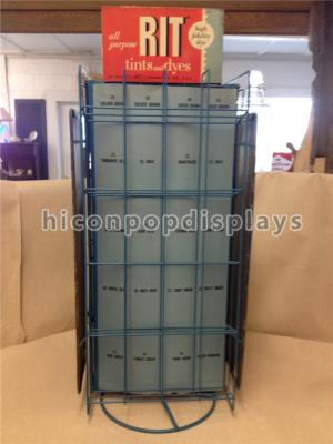 China Metal Hair Color Tinned Dye Accessories Display Stand Double Sided Custom Signage for sale