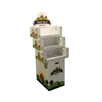 China Potato Chip Display Rack 3 Tiered Food Display Cardboard Floor Displays for sale