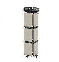 China 12 Tile Sample Displays Metal Waterfall Rack Flooring Display Stands for sale