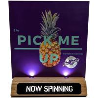 China Retail Store Fixtures Wood Sign Poster Display Solution Led Display Stand for sale