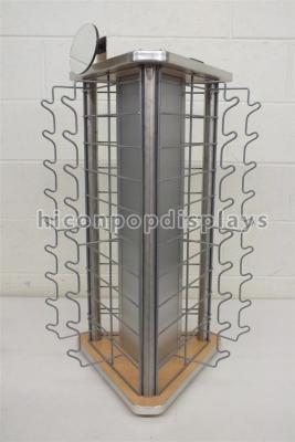 China Countertop Retail Store Fixtures 72 Pairs Sunglasses Display Rod With Spinning Table for sale