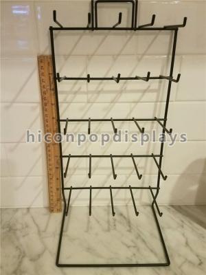 China Simple Hanging Retail Display Fixtures 5 Tier 25 Prong Wire Counter Display Rack for sale