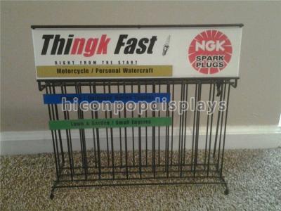 China Black Foldable Plug Metal Wire Display Rack For Motorcycle Accessories Retail Shops for sale