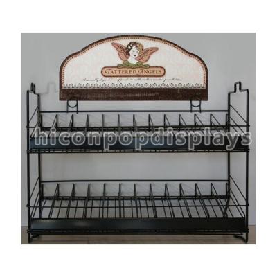 China Sturdy Wire Frame Cosmetic Display Stand Custom 144 Bottles Nail Polish Display Stand for sale