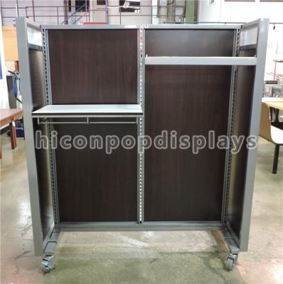 China Freestanding Retail Clothing Racks Commercial Garment Shop Display Stand Movable for sale