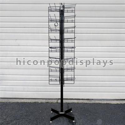 China 8 Tiered 96 Prongs 65 Long Rotating Display Rack Black Color With Hanging Hook for sale