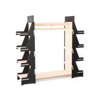 China Eco Friendly Clothing Shop Retail Store Fixtures 4-way Clothing Rack for sale