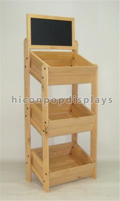 China Free Standing Wooden Display Racks , Food Store Bakery Display Unit For Advertising for sale