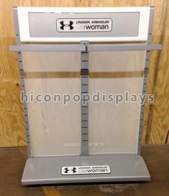 China Double Sided Metal Display Stand High End Clothing Rack Display Furniture for sale