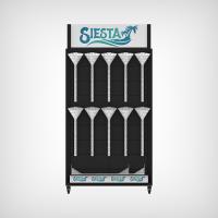 China Movable 2-way Metal Display Rack Wire Gridwall Brand Logo Funnel Display Stand for sale