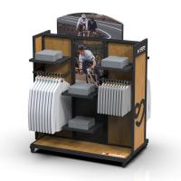 China Apparel Retail Store Fixture Custom Metal 2-way Clothing Display Stand for sale