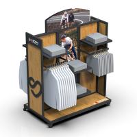 China Apparel Retail Store Fixture Custom Metal 2-way Clothing Display Stand for sale