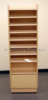 China 360 Rotating Beauty Product Display Stand Wooden Nail Polish Organizer Display for sale