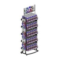 China Spirit Store Metal Small Coke Bottle Rack Monster Energy Drink Display Rack for sale