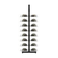China Clothing Store Fixture Metal Baseball Hat Rack Display Stand For Retail Store for sale