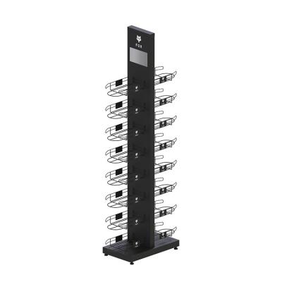 China Clothing Store Fixture Metal Baseball Hat Rack Display Stand For Retail Store for sale