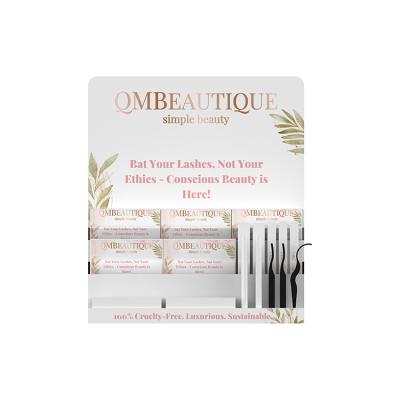 China Cosmetics Retail Store Countertop Acrylic False Eyelash Display Stand Lashes Rack for sale