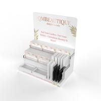 China Cosmetics Retail Store Countertop Acrylic False Eyelash Display Stand Lashes Rack for sale