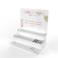China Cosmetics Retail Store Countertop Acrylic False Eyelash Display Stand Lashes Rack for sale
