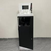 China Custom Floor Standing Wood Acrylic Watch Display Case For Retail Store Merchandising for sale