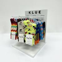 China Retail Sock Hanging Custom Tabletop Sock Display Racks 3 Pegs For Shop for sale