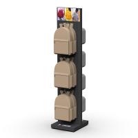China Floor Backpack Rack Custom 2-way Metal Bag Display Stand For Shop for sale