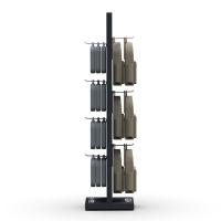China Floor Backpack Rack Custom 2-way Metal Bag Display Stand For Shop for sale