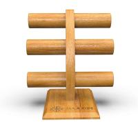 China Jewelry Store 3 Tier Tabletop Wood Bracelet Display Bracelet Rack Stand for sale
