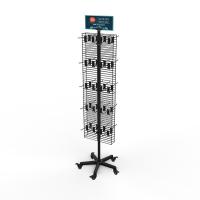 China Shoe Display Rack Custom Metal Sock Display Rack Double Sided With Detachable Hooks for sale