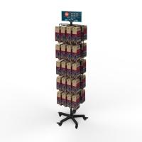 China Shoe Display Rack Custom Metal Sock Display Rack Double Sided With Detachable Hooks for sale
