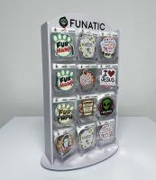 China Custom Accessories Display Stand Brand Logo Wood Retail Sticker Display for sale