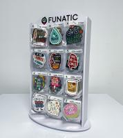 China Custom Accessories Display Stand Brand Logo Wood Retail Sticker Display for sale