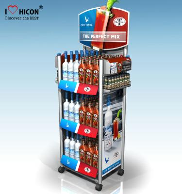China Within Budget Solution Metal Display Racks On Wheels Freestanding For Retail Store for sale