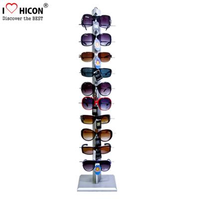China Single Row 10 Pairs Eyewear Retail Merchandising Displays Stand Metal Material for sale