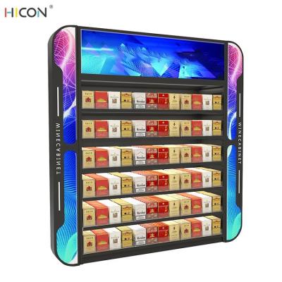 China Attractive Counter-top Blue Metal Tobacco Gondola Shelving for sale