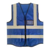 China Hi Vis Manufacturer Quality Reflective Zipper Front Safety Vests Customize Logo With Mult pockets for sale