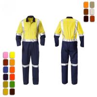 China 100% Cotton Reflective Insulated Coveralls Mechanic Uniform Work Men Coverall for sale