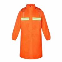 China Safety High Visibility Raincoat One Piece PU Coating Reflective Rain Wear for sale