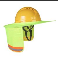 China Ergonomic Hi Vis Hard Hat Sun Shade Ventilated Sun Shade Neck Cover With Visor for sale
