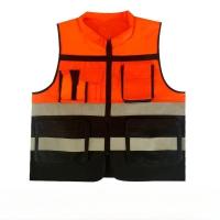 China Custom Logo Construction Security Safety Vest Reflective Clothing Reflector Safety Hi vis Vest with Pocket for sale