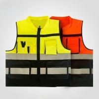 China Custom Logo Construction Security Safety Vest Reflective Clothing Reflector Safety Hi vis Vest with Pocket for sale