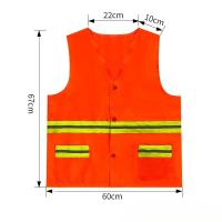 China Custom Reflective Safety Vests Orange Safety Vest With Pockets for sale