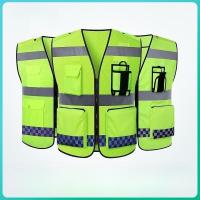 China Zipper Closure Washable Breathable Reflective Safety Apparel for sale